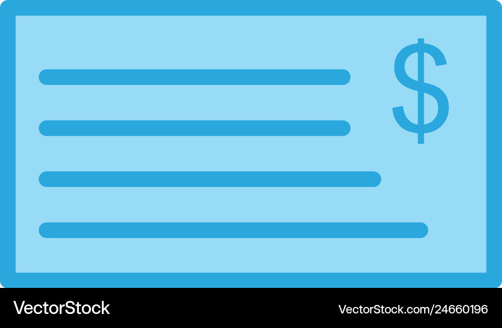 Cheque icon Royalty Free Vector Image - VectorStock