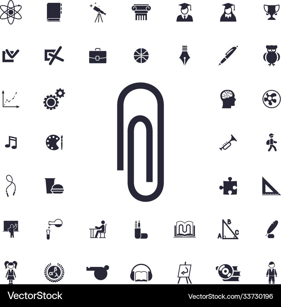 Clip icon Royalty Free Vector Image - VectorStock