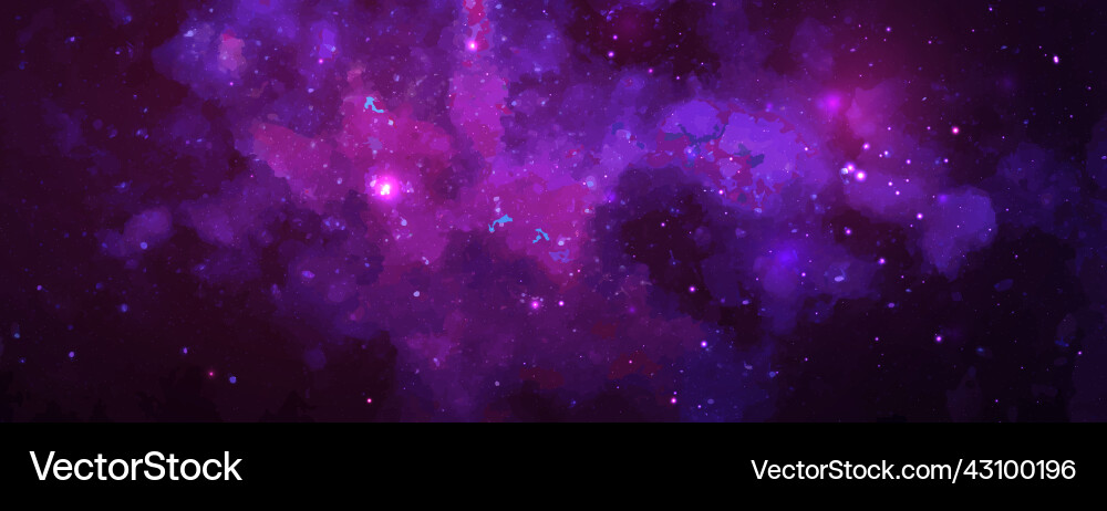 Cosmic beautiful colorful space background Vector Image