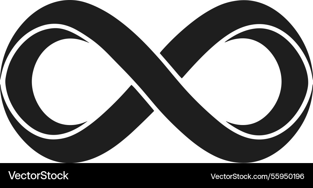 Elegant infinity symbol timeless loop Royalty Free Vector