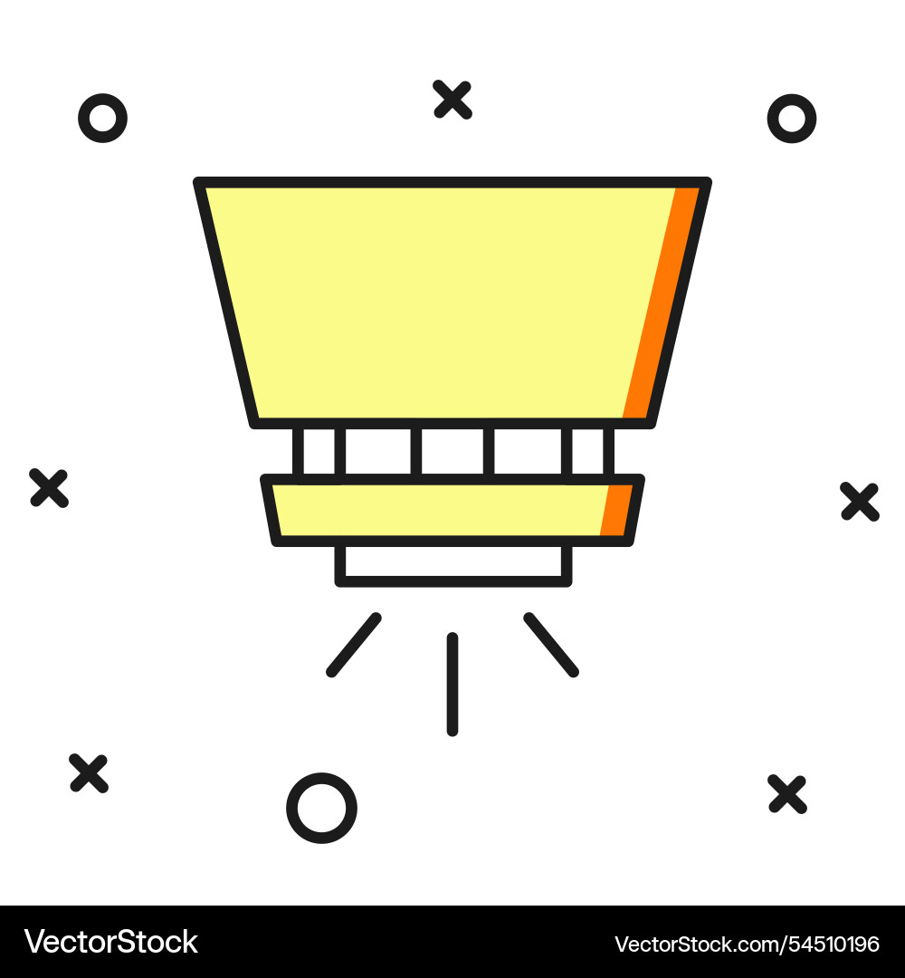 Filled outline fire sprinkler system icon Vector Image