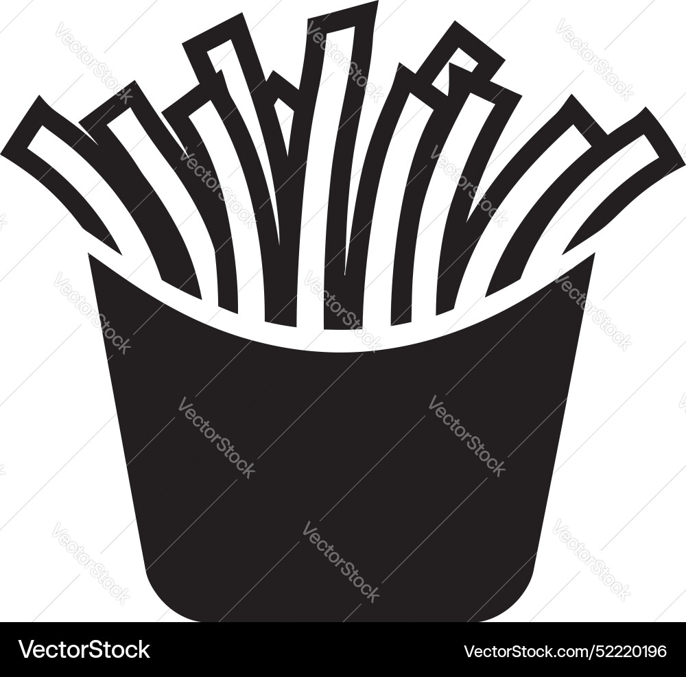 Fryfusion french fry icon crispcrest dynamic Vector Image