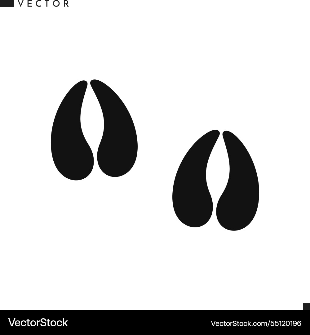 Giraffe footprint animal footprint Royalty Free Vector Image