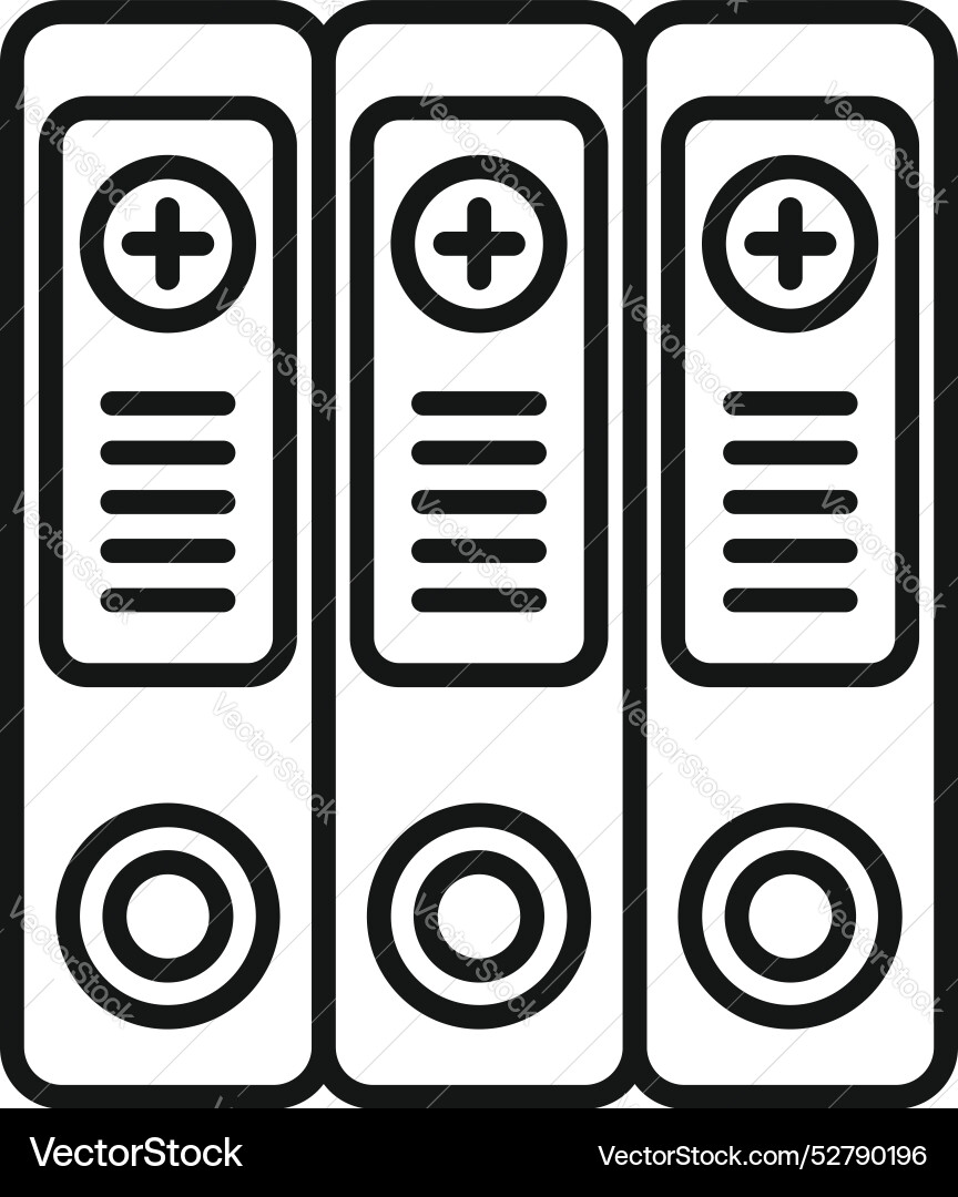 Medical history folders representing patient files