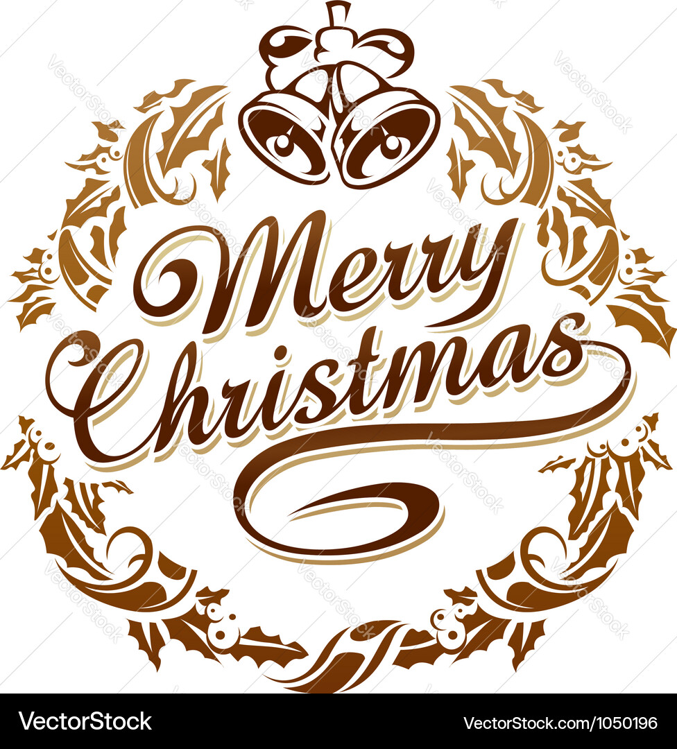 Merry christmas typography Royalty Free Vector Image