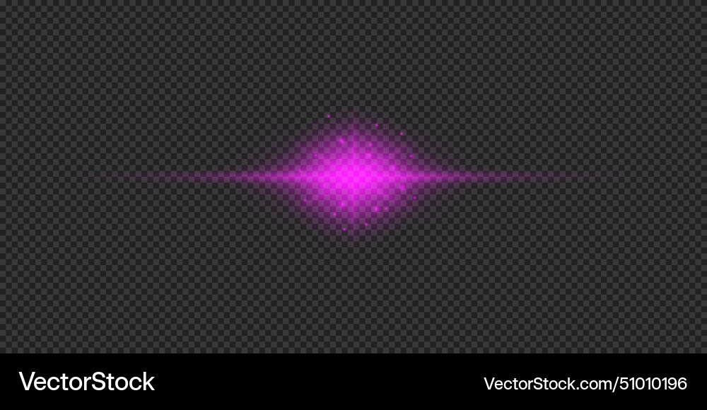 Purple horizontal light effect of lens flares Vector Image