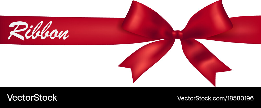 Red ribbon banner Royalty Free Vector Image - VectorStock