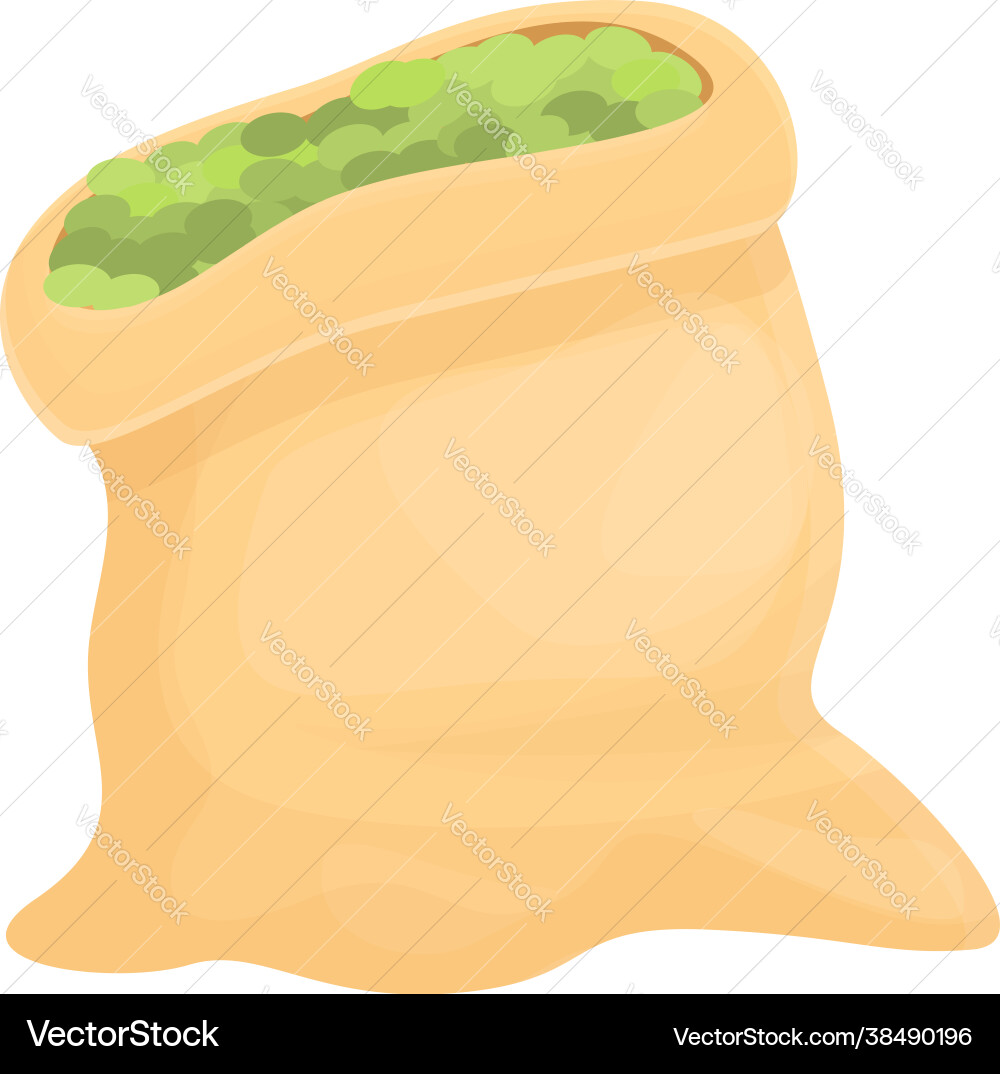 Sack lentil icon Cartoon Gemüse Lizenzfreies Vektorbild