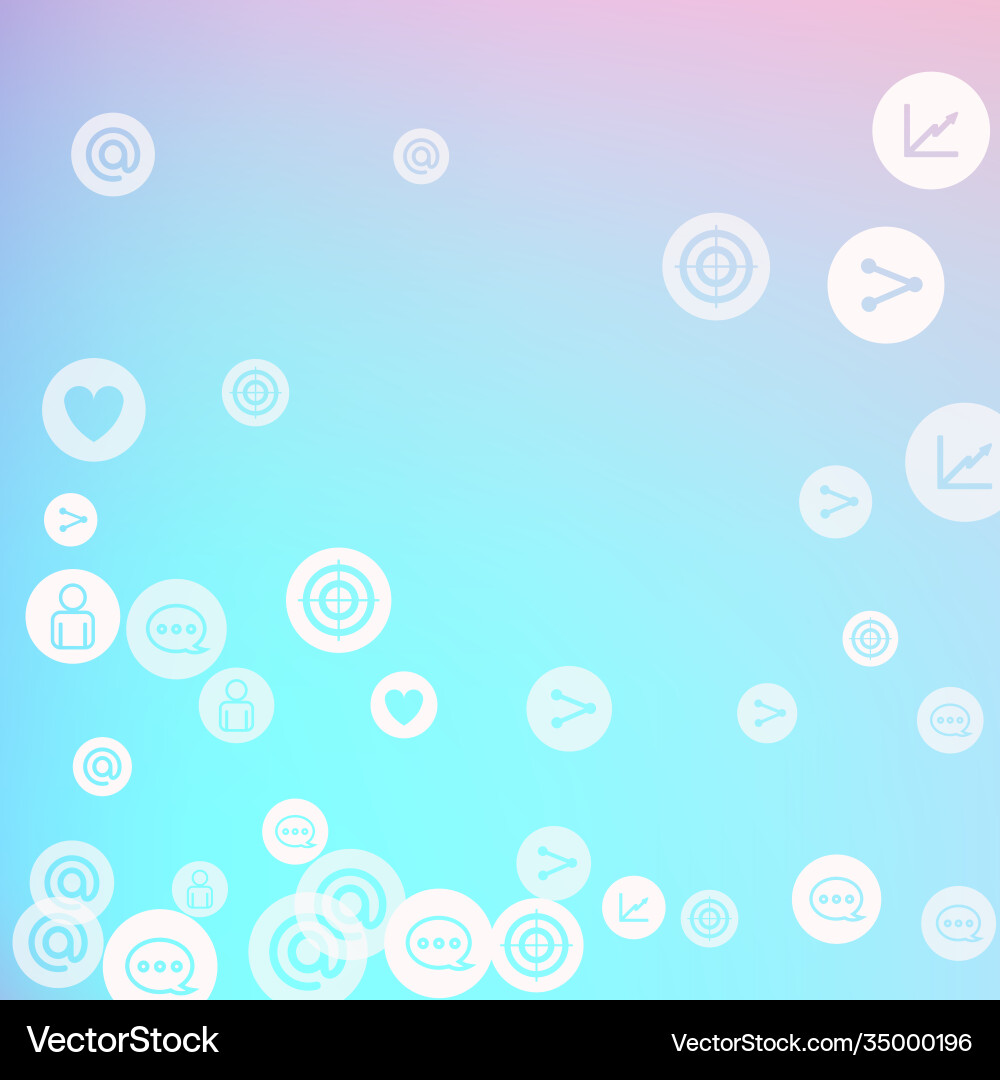 Social media marketing communication networking Vector Image