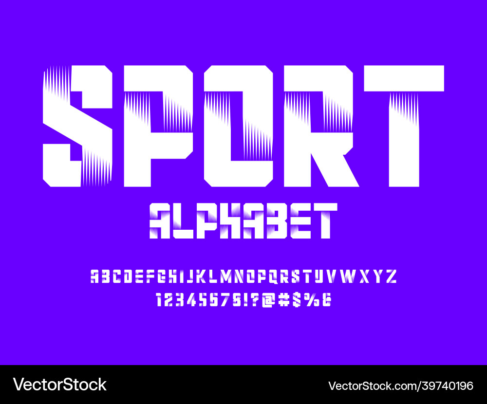 Sport font Royalty Free Vector Image - VectorStock