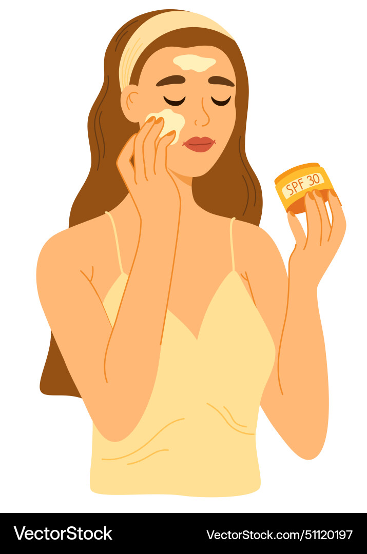 1820 woman spf Royalty Free Vector Image - VectorStock