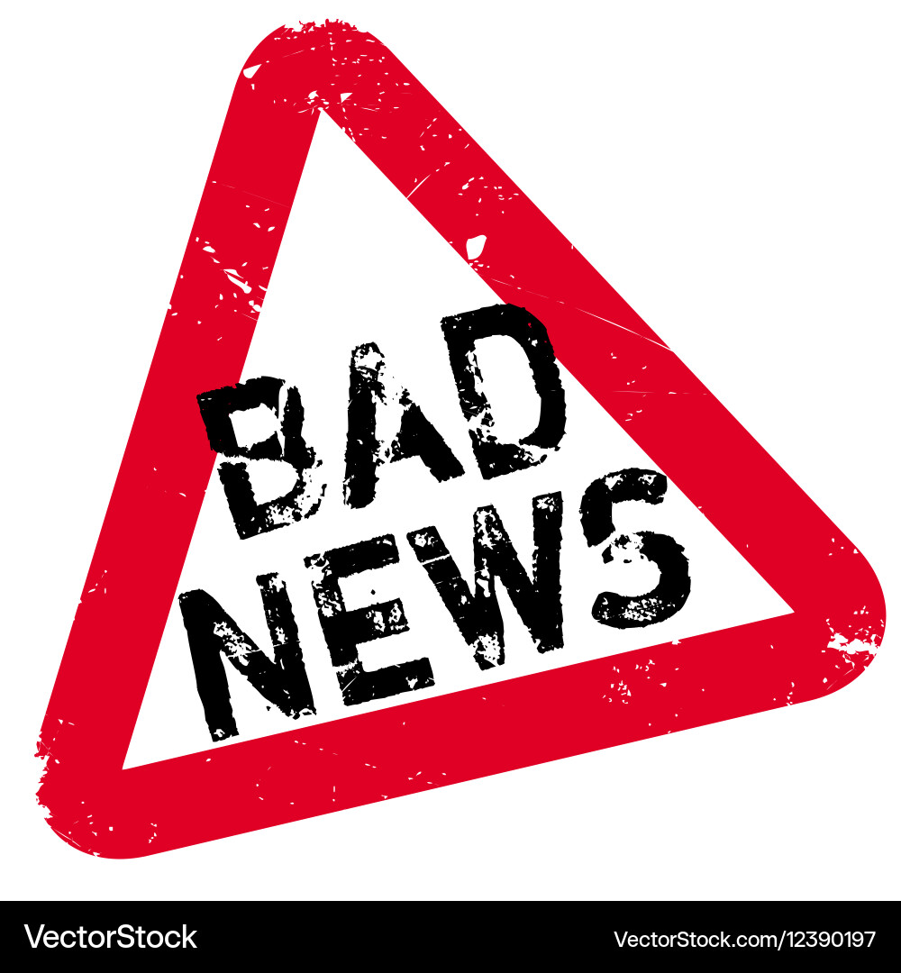 Bad news rubber stamp Royalty Free Vector Image