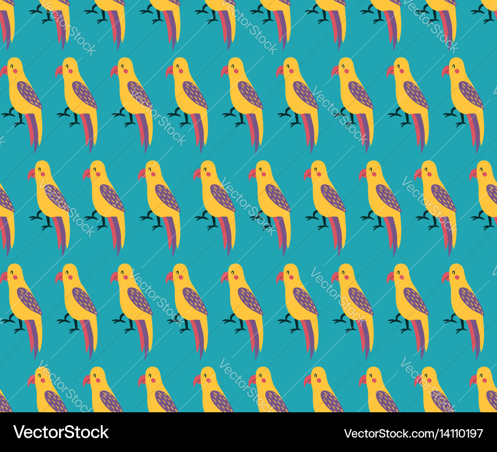 Colorful Parrot Pattern Royalty Free Vector Image