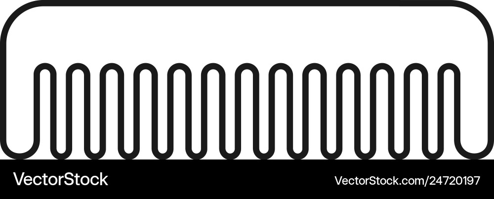 Comb graphic design template isolated Royalty Free Vector