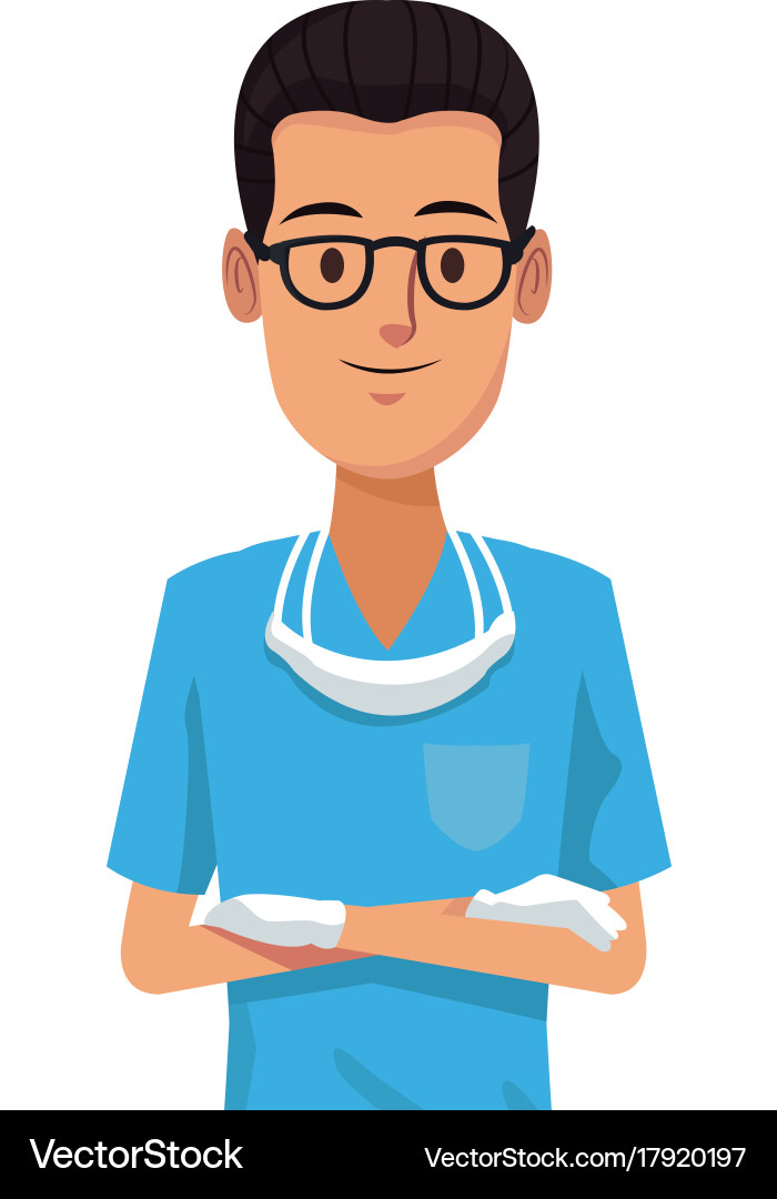 Dentist cartoon isolated Royalty Free Vector Image