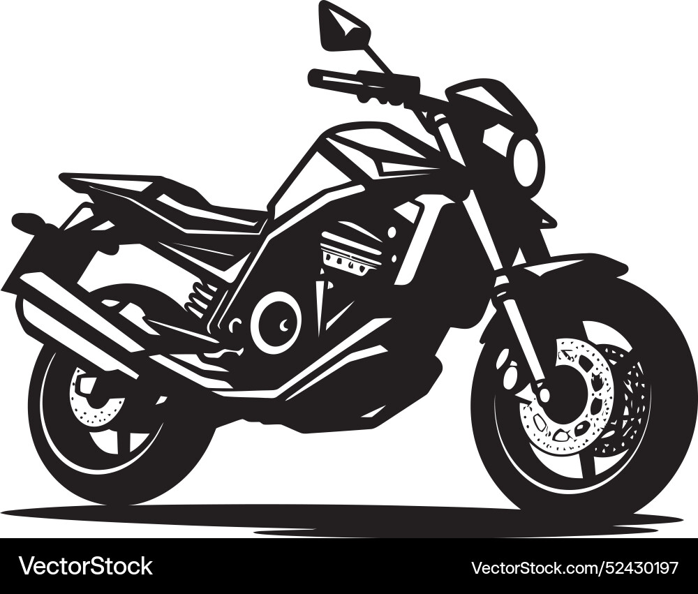 Detailed motorbike biker pose Royalty Free Vector Image