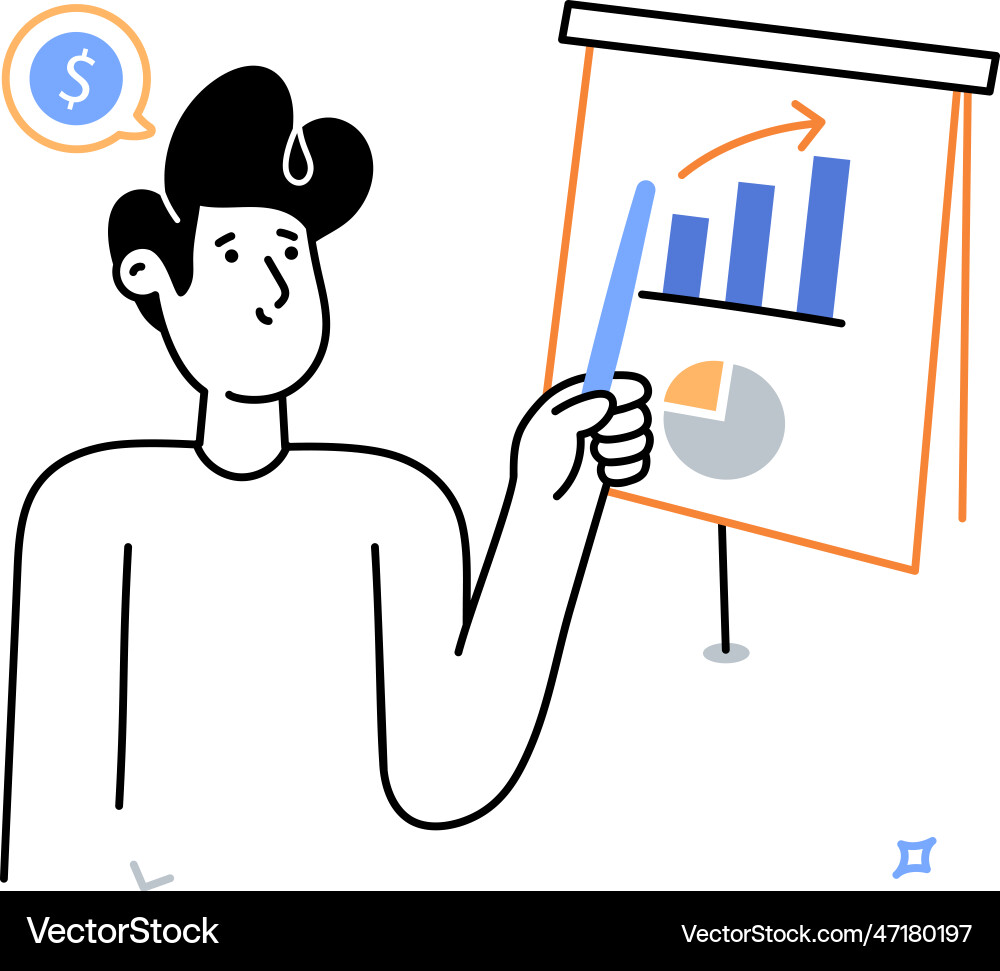 Financial analysis Royalty Free Vector Image - VectorStock