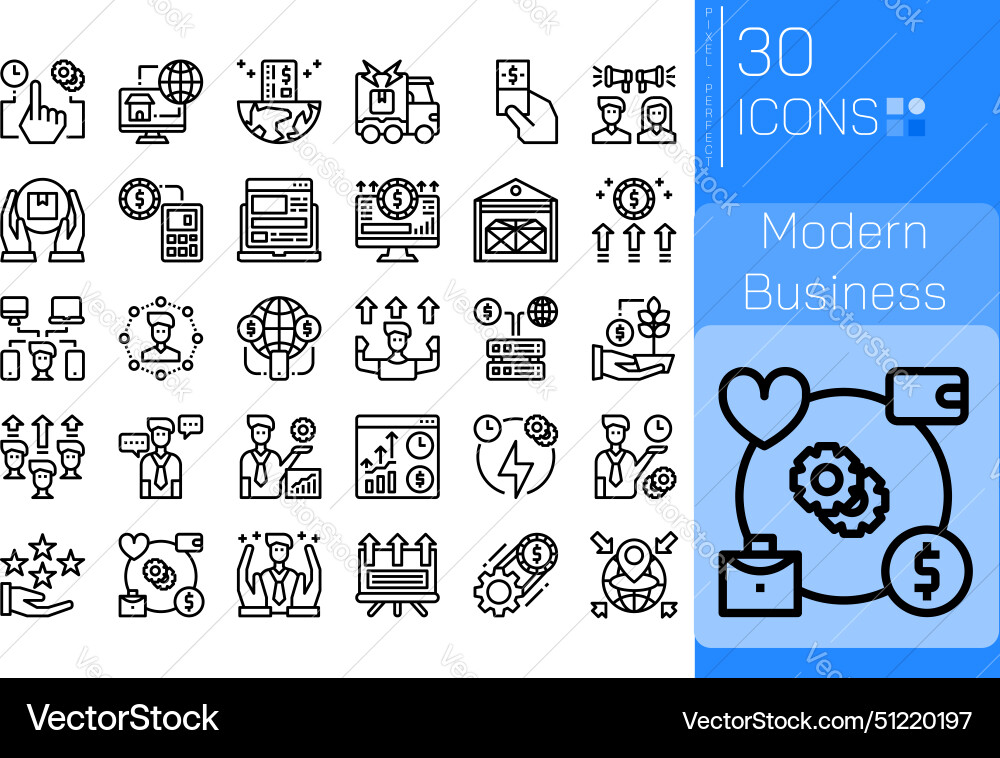 Modern business outline Royalty Free Vector Image