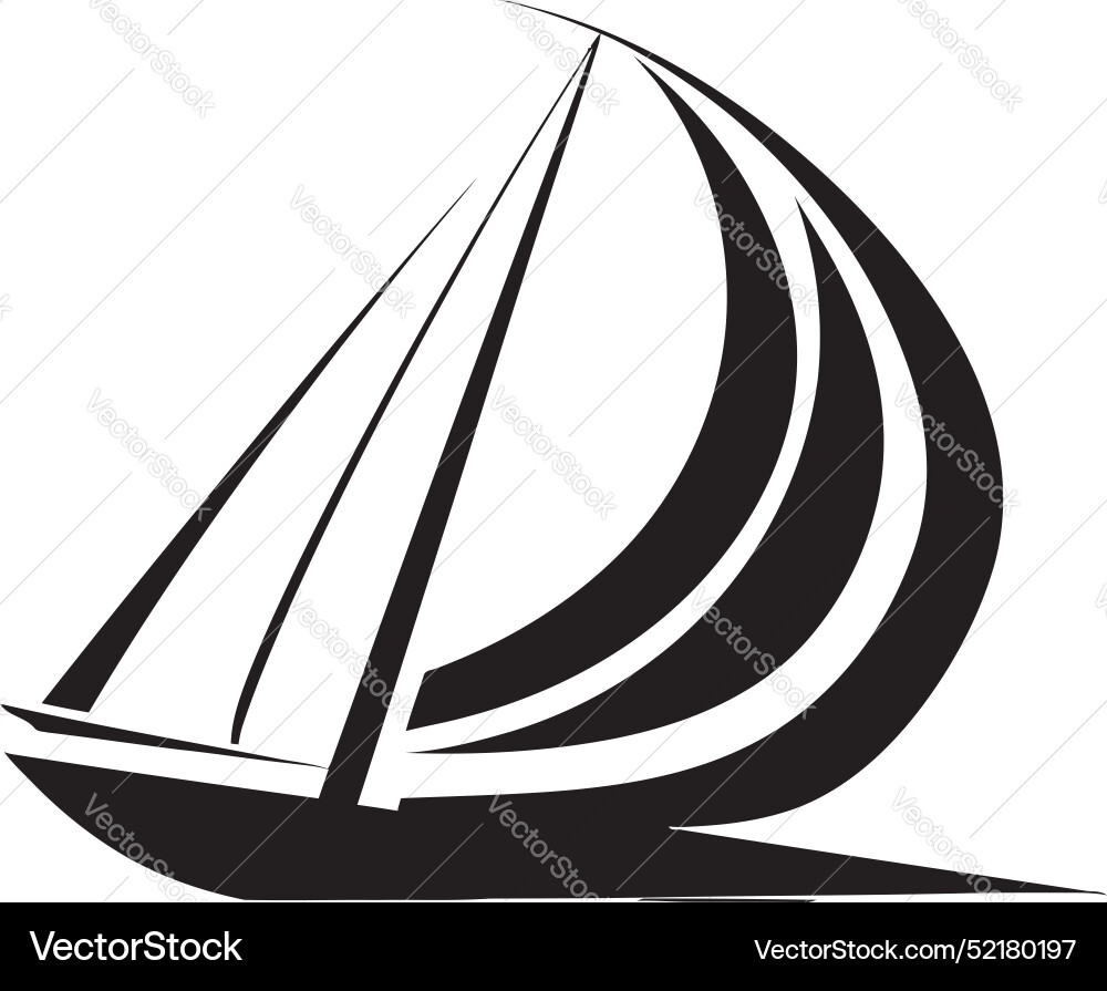 Nautical notions simple boat icon design ocean Vector Image