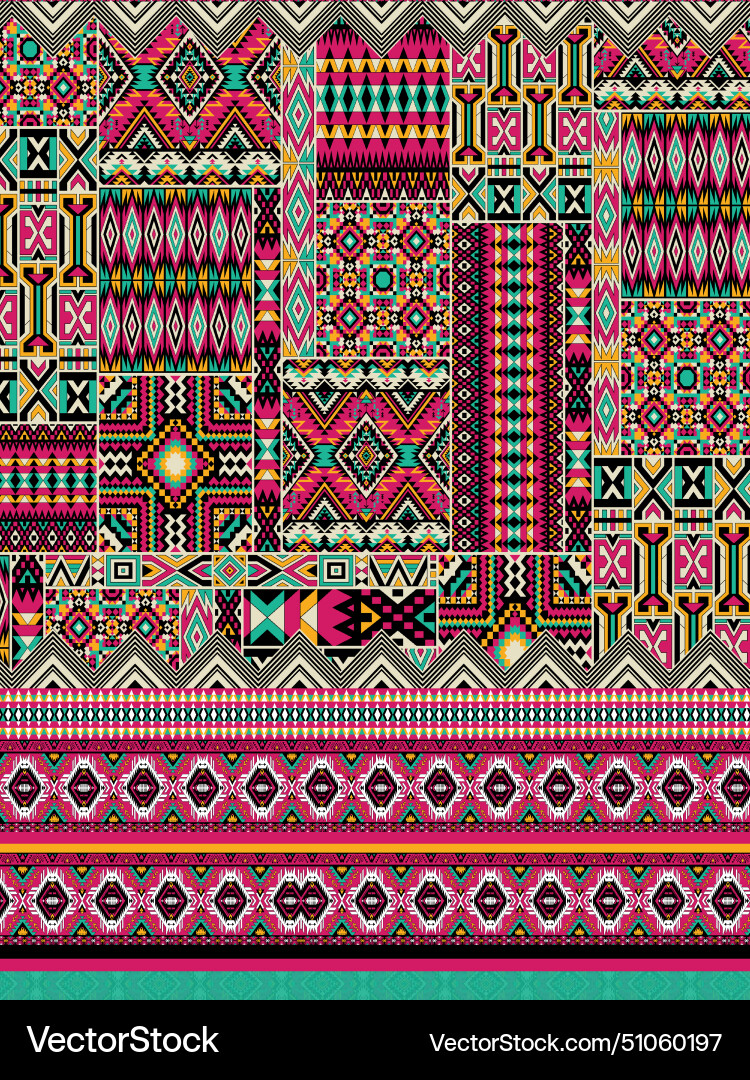 Textile kurti design digital printing Royalty Free Vector