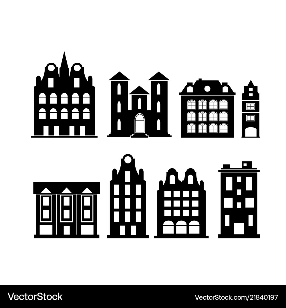 Urban Building Elements Royalty Free Vector Image