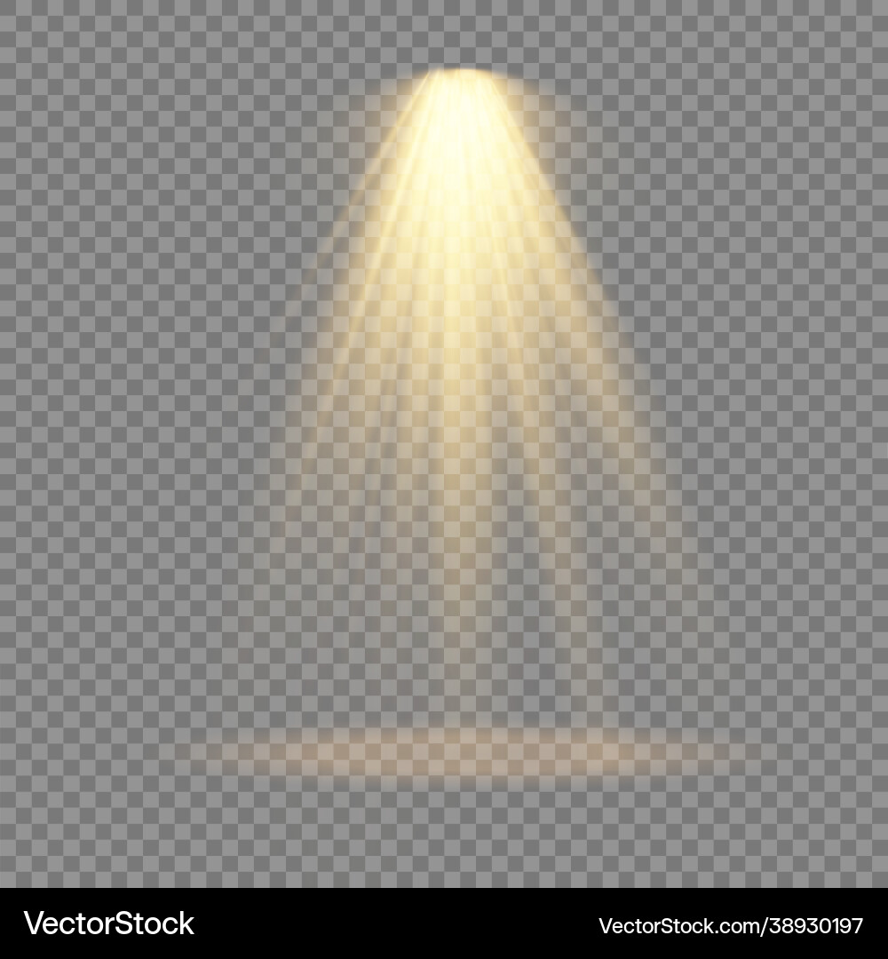 Yellow Spotlight Projector Effect Royalty Free Vector Image