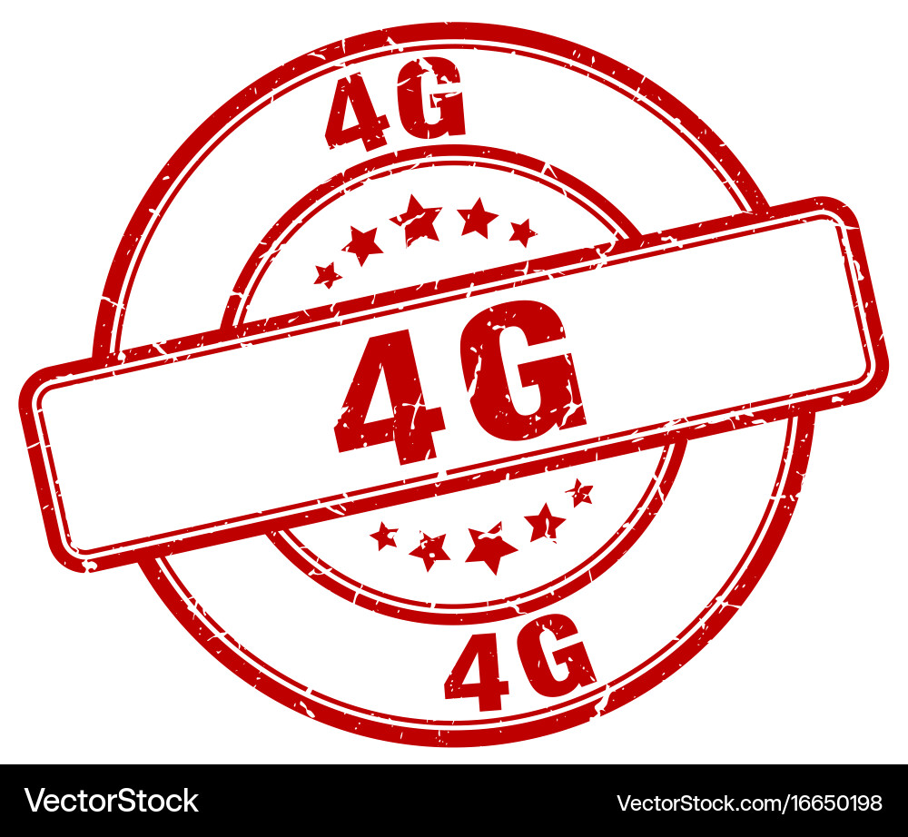 4g red grunge stamp Royalty Free Vector Image - VectorStock