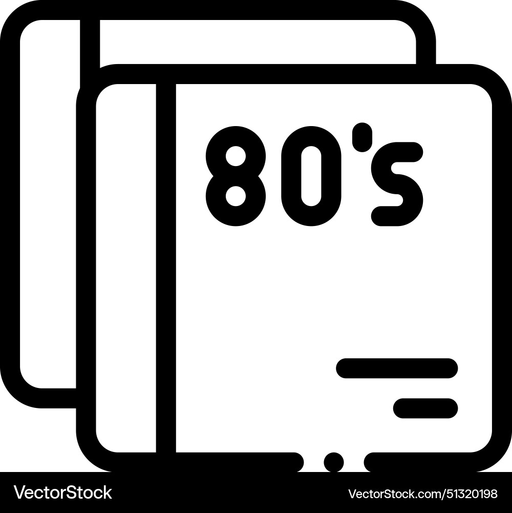 Album icon thin linear style design isolated Vector Image