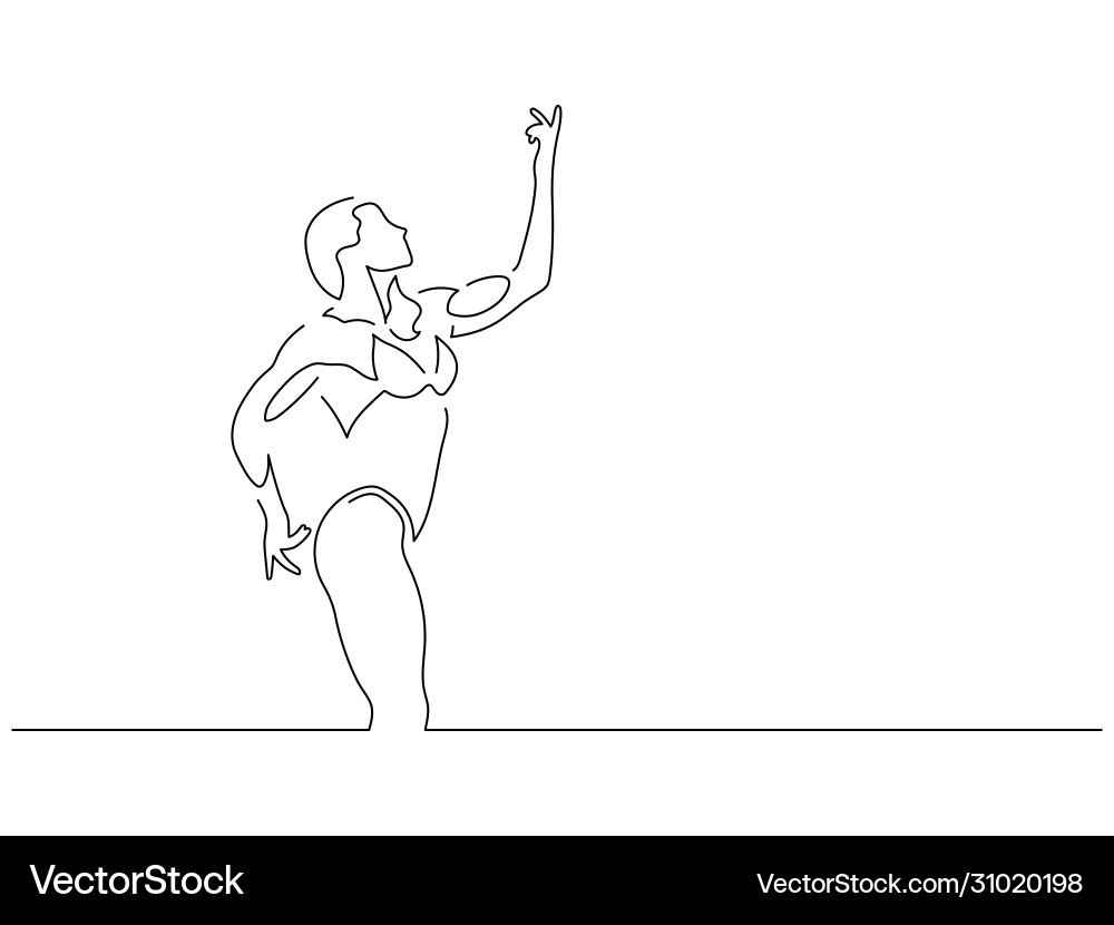 Bodybuilding isolated line drawing Royalty Free Vector Image