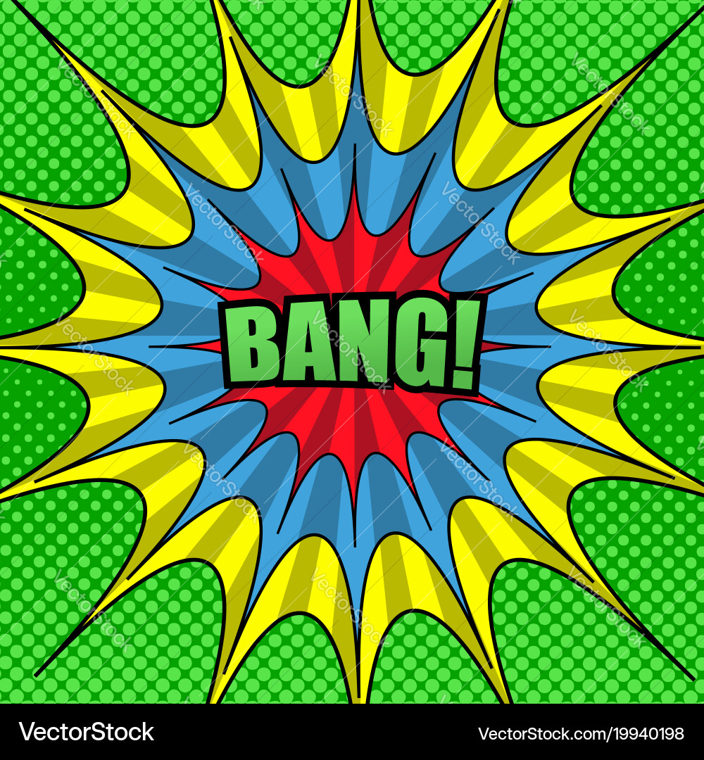 Comic bright funny template Royalty Free Vector Image