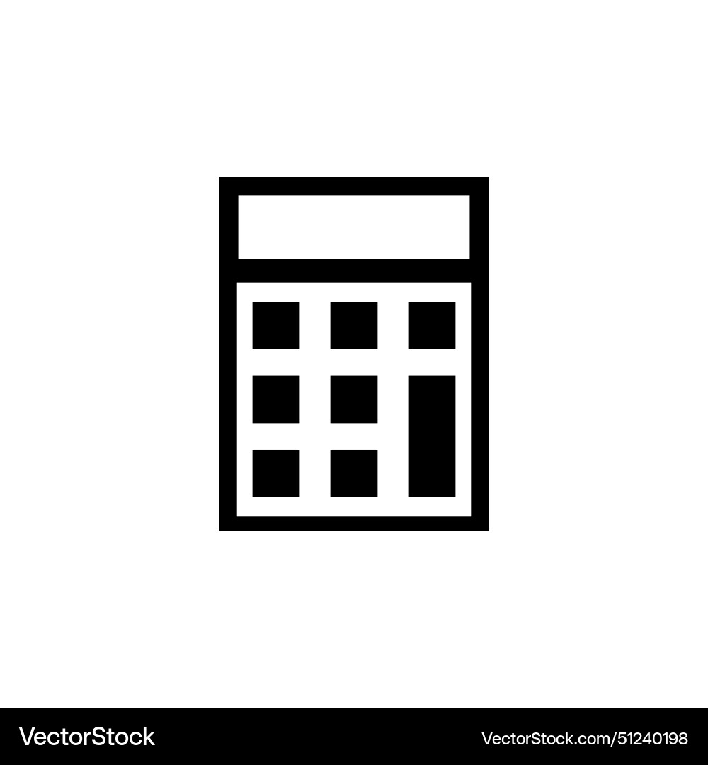 Electronic calculator flat icon Royalty Free Vector Image