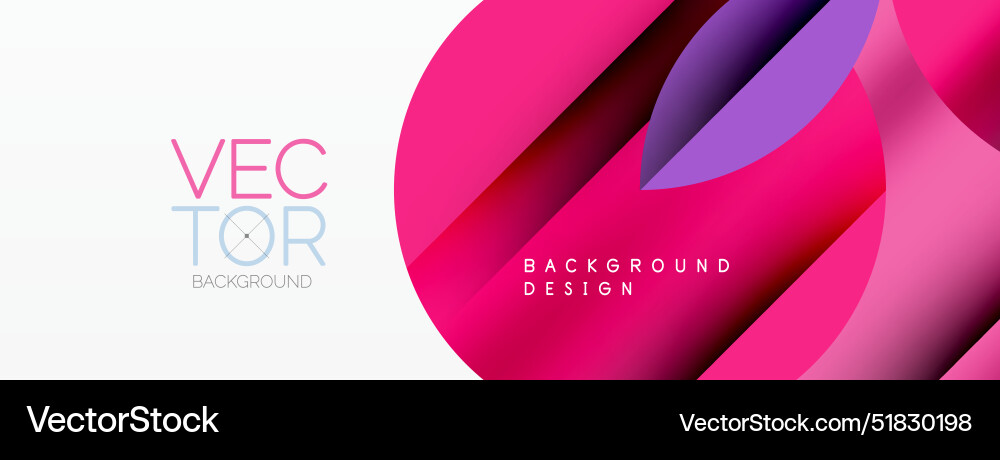 Geometric diagonal line and circle shape wide Vector Image