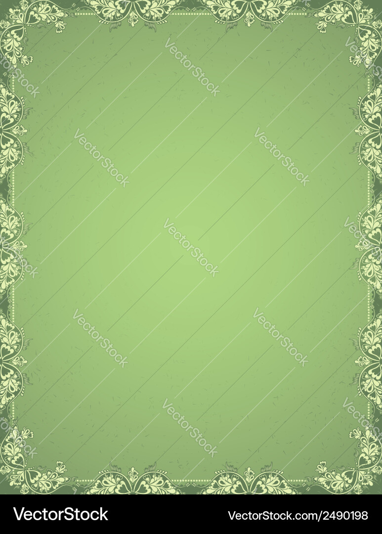 Green ancient certificate background Royalty Free Vector