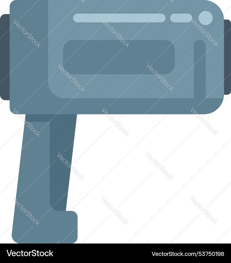 Handheld police radar for speed control detecting Vector Image