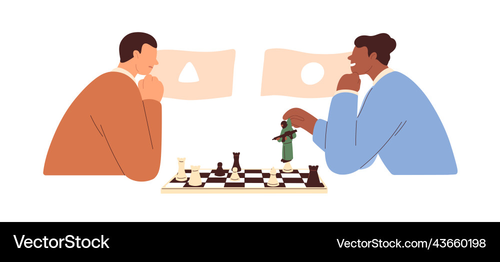 Political Conflict Chess Royalty Free Vector Image