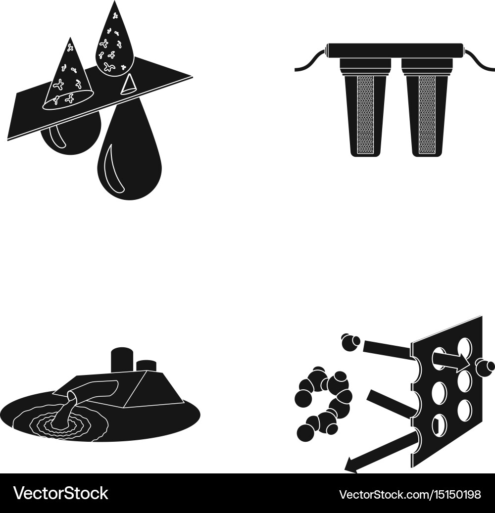 Purification water filter filtration Royalty Free Vector