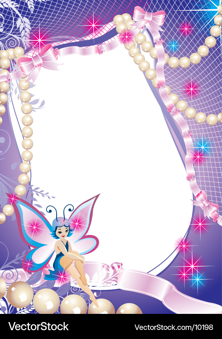 Sparkling Fairy Frame Royalty Free Vector Image
