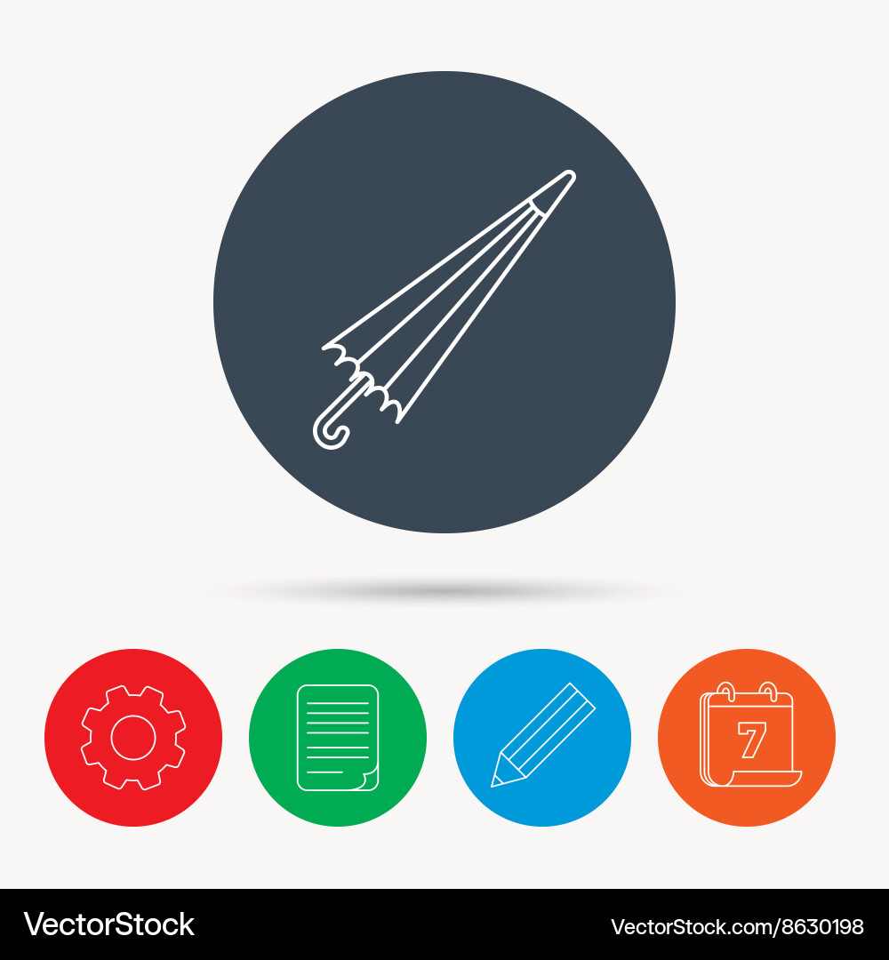 Umbrella icon water protection sign Royalty Free Vector