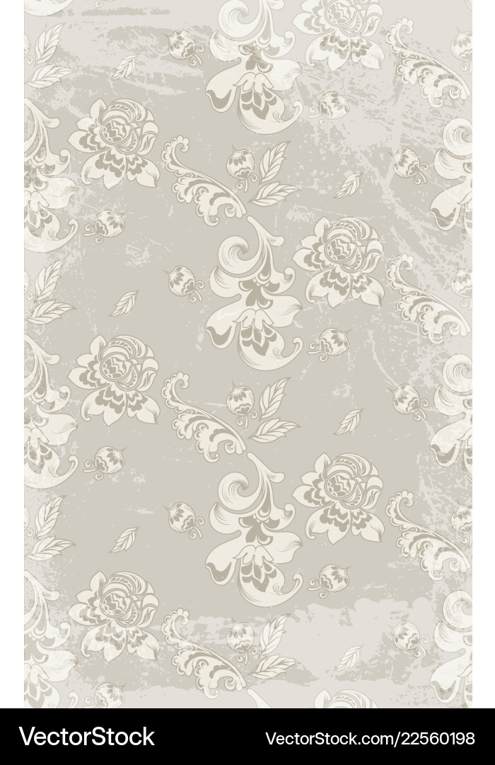 Vintage retro roses damask pattern luxury Vector Image