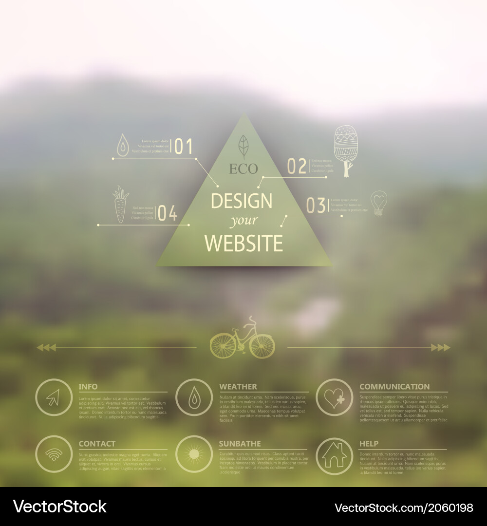 Web and mobile interface template corporate Vector Image