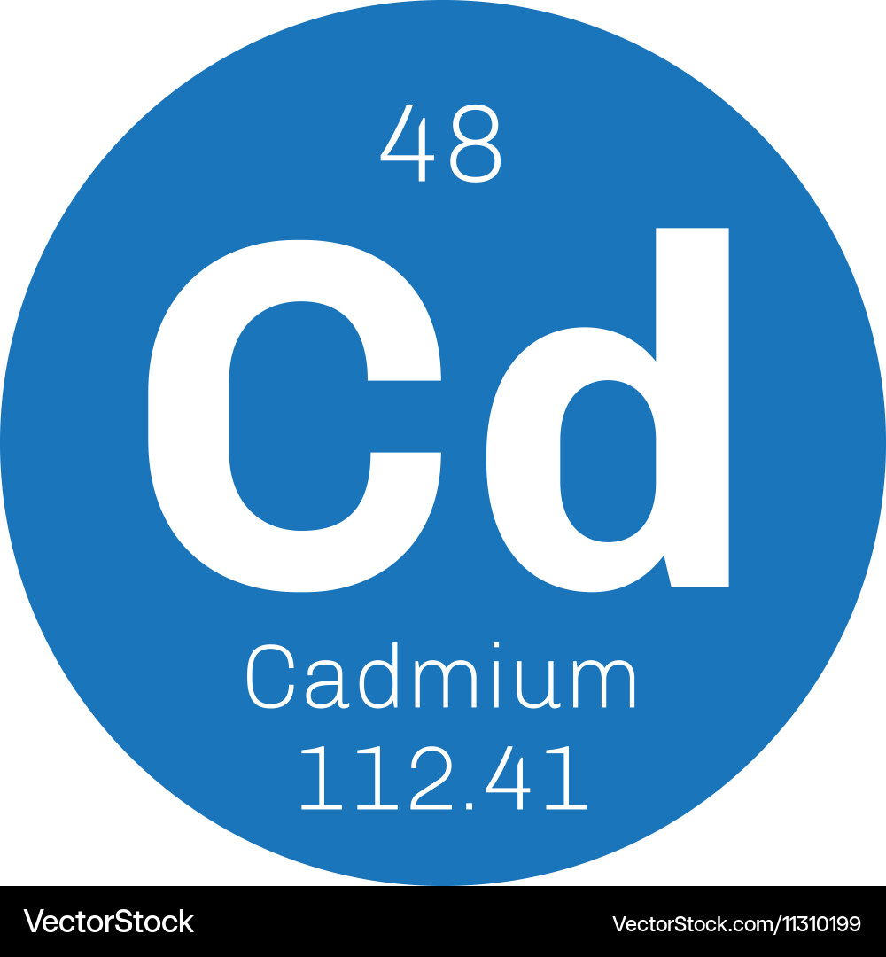 Cadmium chemical element Royalty Free Vector Image