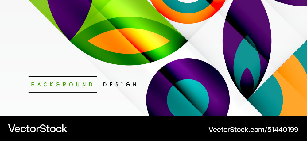 Circles and petals geometric beautiful abstract Vector Image