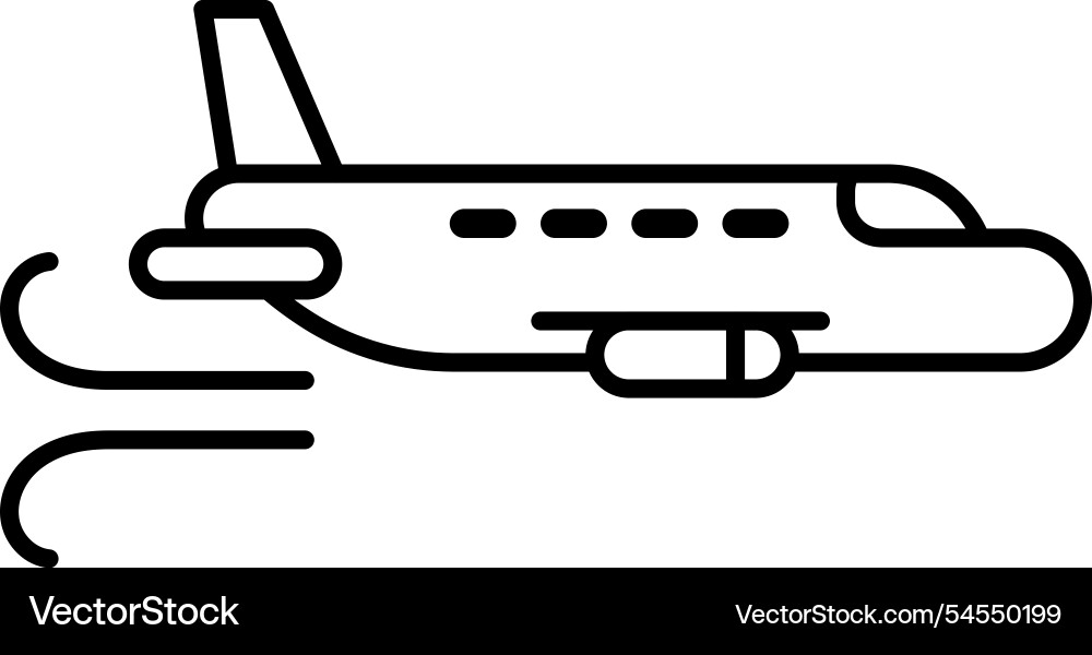 Private jet icon logo design silhouette template Vector Image