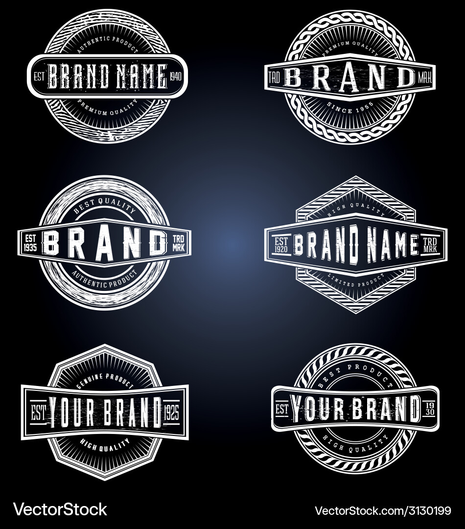 Retro Brand Labels - Vintage Collection Royalty Free Vector