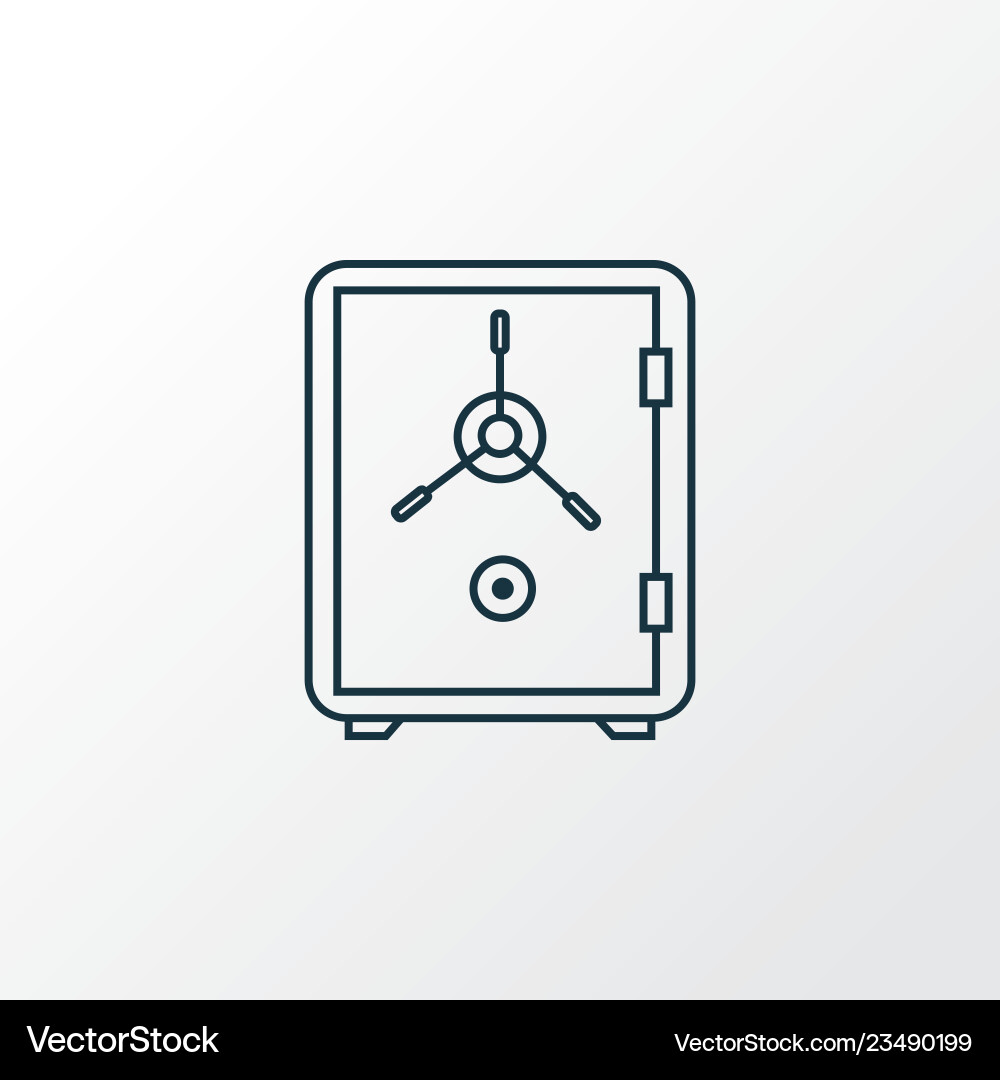 Safe icon line symbol premium quality isolated Vector Image