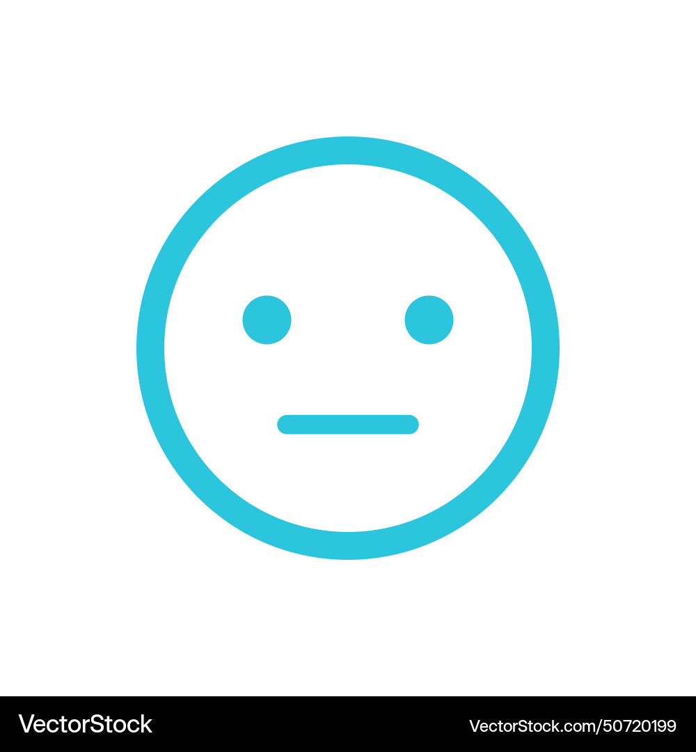 Serious emoji face emoticon feelings drawing Vector Image