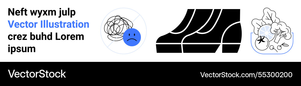 Abstract symbols representing sadness stairs and Vector Image