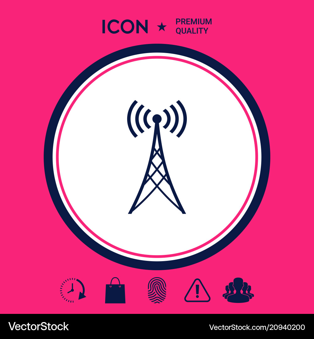 Antenna icon symbol Royalty Free Vector Image - VectorStock