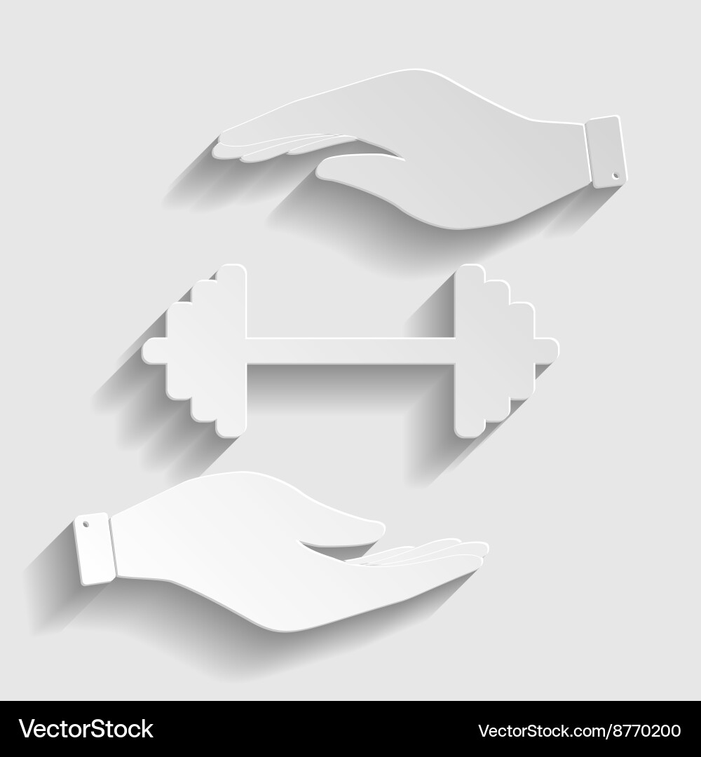 Dumbbell weights sign Royalty Free Vector Image