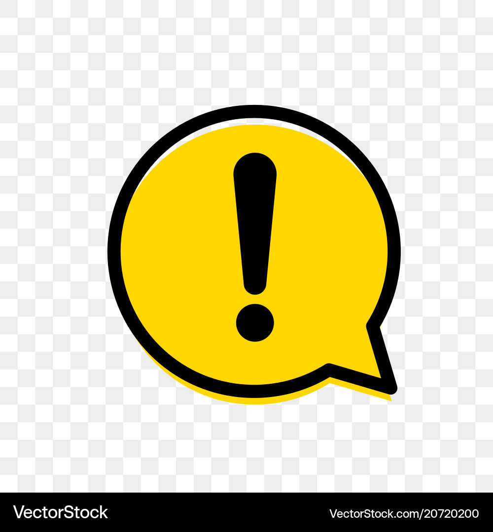 Yellow Circle Exclamation Point Yellow Warning Icon Exclamation Mark